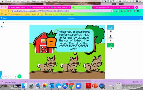 Bunny Themed First Grade Dolch Sight Words BOOM CARDS by Mommybeech