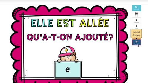 French Past Tense BOOM CARDS Passé Composé SET 4 by Digital For French