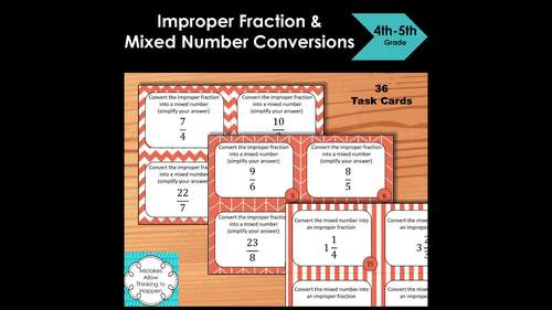 Improper Fractions and Mixed Number Conversions | TPT
