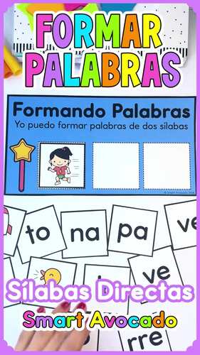 Las Sílabas | Centro de Lectura Para Formar Palabras de Dos Sílabas ...