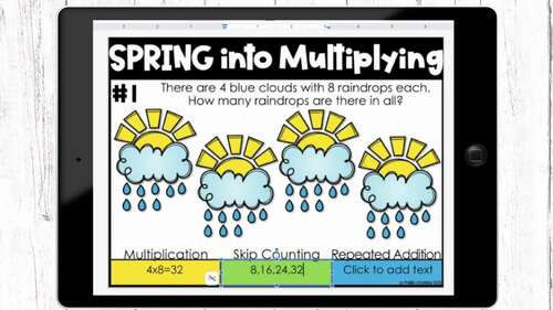 Spring Beginning Multiplication Repeated Addition Activity For 2nd Grade