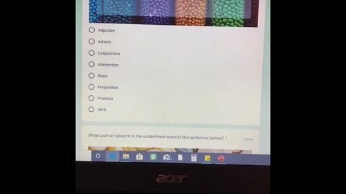 Parts of Speech Digital Review Activities Google Quiz and PowerPoint