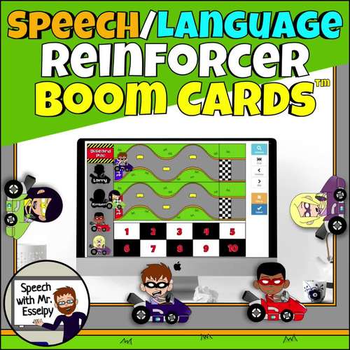ArticuLarry's Big Headed Race: Racing Game Reinforcer Boom Cards