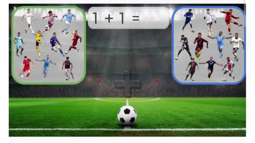 NO PREP FIFA soccer football cup Math addition activity on Jamboard