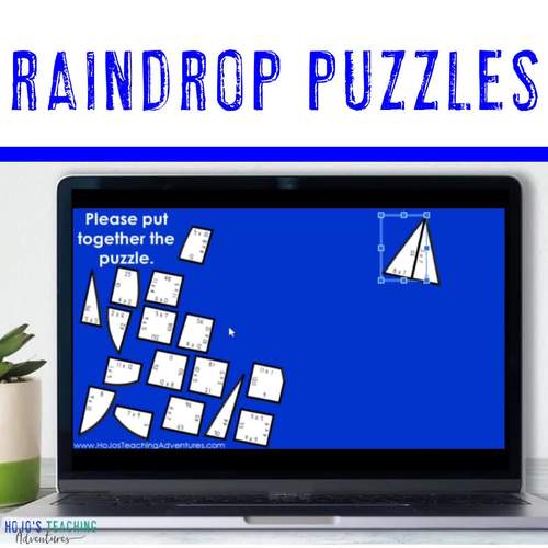 MULTIPLICATION Raindrop Puzzles | April Showers Bring May Flowers Math ...