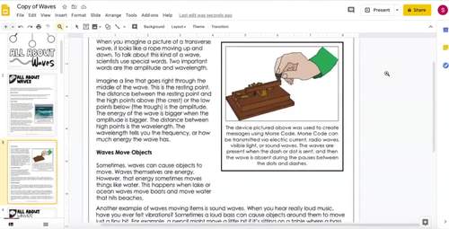 All About Waves NGSS 5-Day Unit for 4th Grade | 4-PS4-1,4 Science + ELA