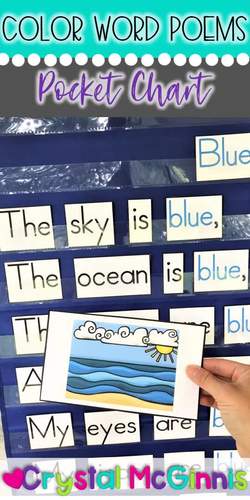 Color Word Poems for Shared Reading Pocket Chart Version | POCKET CHARTS