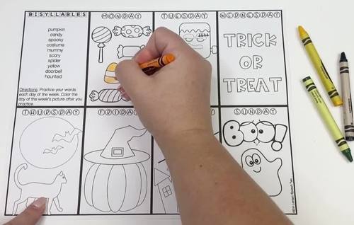 Halloween Apraxia Homework by Speech Tea | TPT