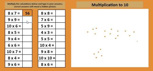 I Love Pie Multiplication to 10 Pixel Art Mystery Reveal by Juliane ...