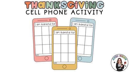 Thanksgiving 'I Am Thankful For' Activity | Cell Phone Photo Album ...