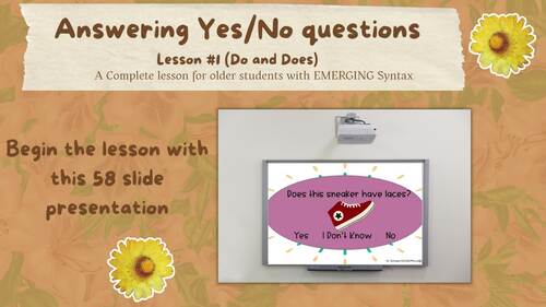 Answering YES and NO questions #1 (Do & Does) BOOM and SLIDES DUO LESSON