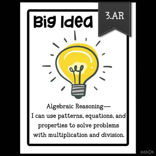 Grade 3 Math I Can Statements Posters & Teacher Checklist | Florida B.E ...