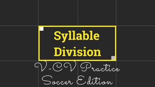 VCV Orton Gillingham Syllable Division - BOOM V-CV Tiger Rule Divide ...