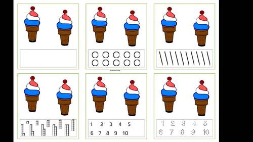 Basic Math Count 1-10 Number Flash Task Cards by Words Aside | TPT
