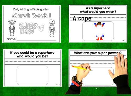 Kindergarten Writing Activities For March - Writing Prompts for K