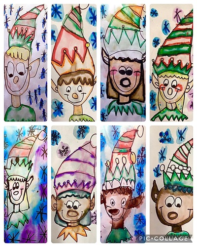 Elf Guided Drawing using markers to paint, Christmas art by Brittany ...