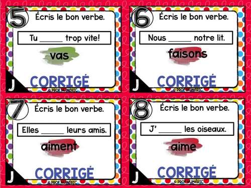 Cartes à Tâches CODES QR (Le verbe) 2e année by Prof Numeric | TPT