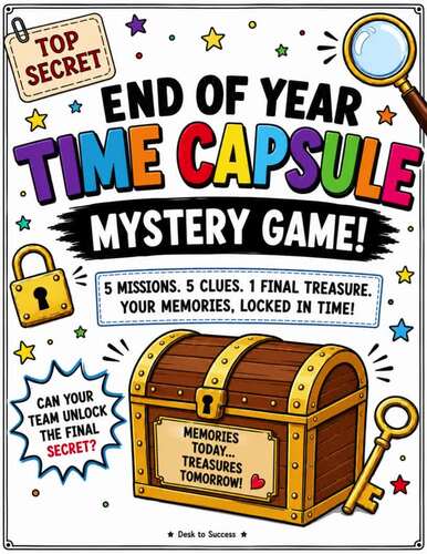 End of Year Time Capsule Mystery Game | Team Missions & Escape Room ...