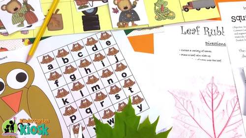 Fall Thematic Unit by Kindergarten Kiosk | TPT