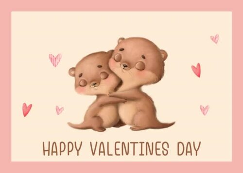 ♡Valentine's day printable poster ♡cute animal decoration ♡love theme decor