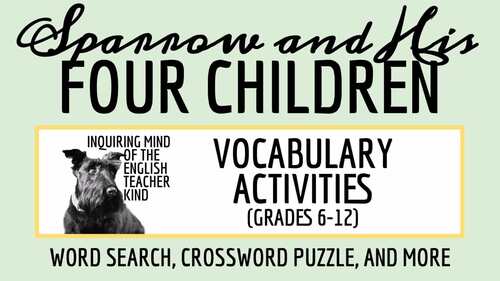"The Sparrow and His Four Children" Vocabulary Games (Grimm's Fairy Tale)