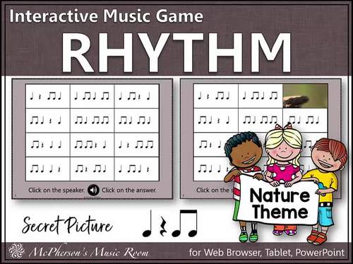 Interactive Rhythm Game Eighth Notes Nature {Reveal the Secret Picture}