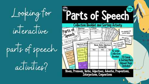 Parts of Speech Grammar: Practice Hands-on Interactive Center Activities