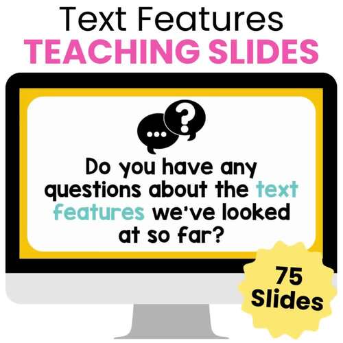 Text Features Teaching Slides and Printable Guided Notes by Jennifer ...