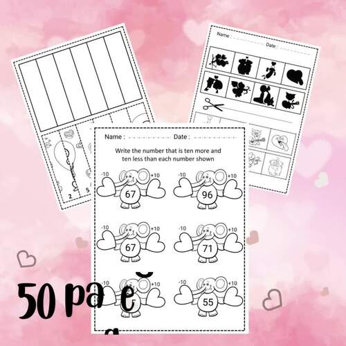 Valentine’s Day Math Activities, February Math Center for 1st Grade ...