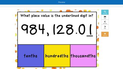 Place Value Practice Including Decimals Boom Cards Digital Activity