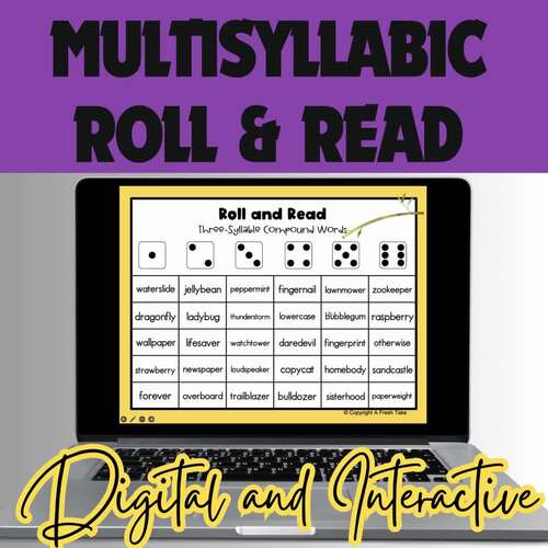Roll & Read Multisyllabic 3-Syllable Compound Words Sentences Digital ...
