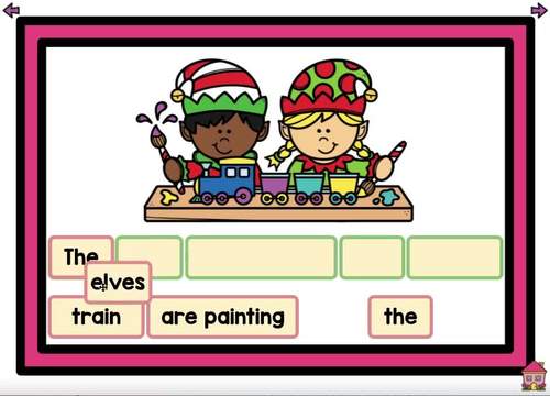 Sentence Jumble Christmas Edition Boom™ Cards by Teacher Camille