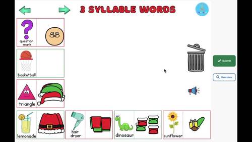 Multisyllabic Words GAME - Build a Santa - Winter/ Christmas | TPT