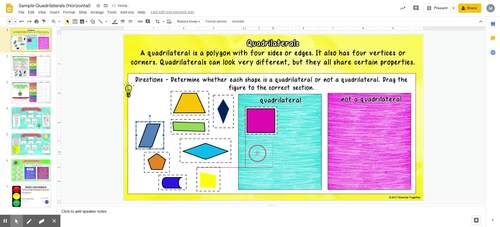 Classifying Quadrilaterals Digital for Google Slides™ by Smarter Together