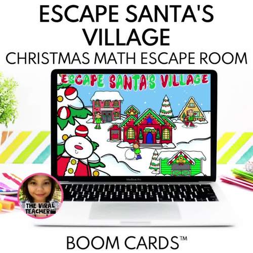 2D and 3D Shapes Attributes Christmas Math Escape Room Activity for 1st ...