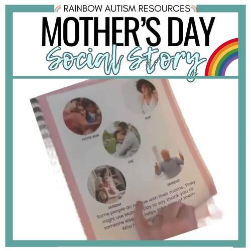 Mother’s Day Social Story for Preschool PreK and Kindergarten | Autism ...