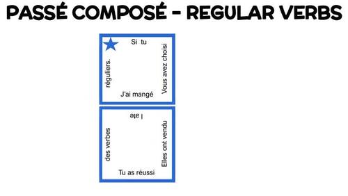Tarsia Domino-Style Puzzle Game for French Passé Composé of Regular Verbs