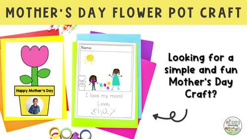 Mother's Day Craft Prek Kindergarten 1st 2nd | Mothers Day Flower Pot Craft