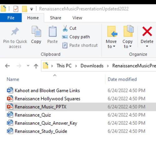 Renaissance Music - Presentation, Study Guide, Review Games and Quiz
