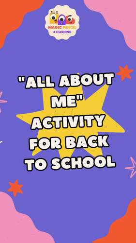 "All About Me" Activity for Back to School | Getting to Know You