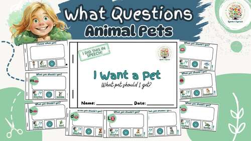What Questions Mini Book (Pets Sentence Frame: "Maybe + a + noun!"
