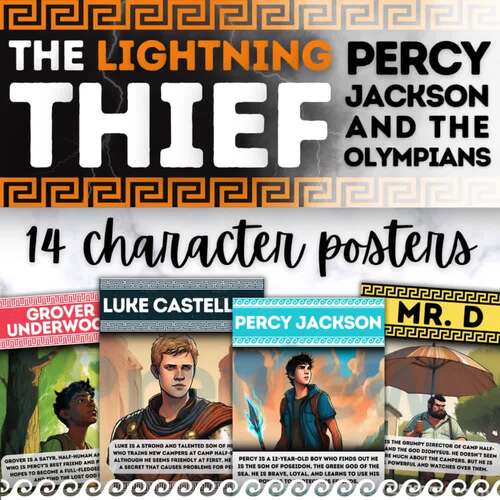 The Lightning Thief Percy Jackson and the Olympians Character Posters Decor