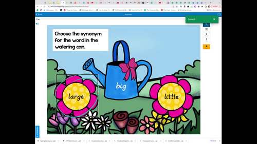 Spring Synonyms BOOM Cards by Little Library of Learning | TPT