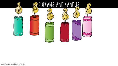 Cupcakes and Candles clip art, birthday, dessert COMBO PACK | TPT