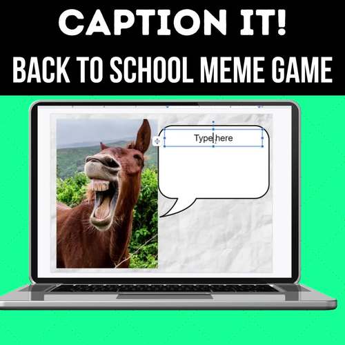Caption It Back to School Meme Game Digital and Print by Hands on ...