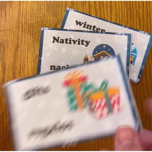 Christmas in America Vocabulary in English and Spanish Printables