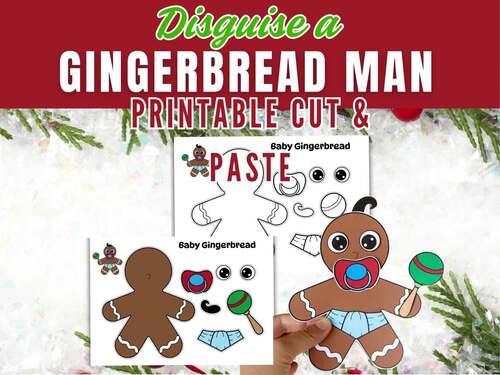 Disguise a Gingerbread Man as a Baby Kids Craft for Christmas Activities