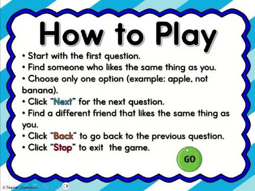 Find a Friend Scavenger Hunt Game | Ice Breaker Activity | Getting to ...