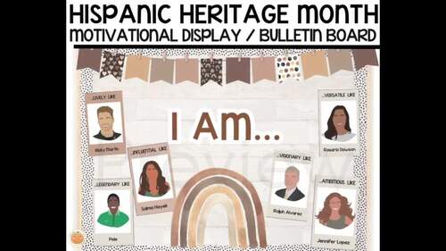 Hispanic Heritage Month, Motivational Latinx Bulletin Board and ...