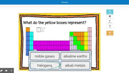 Parts of the Periodic Table - Middle School Science Boom Cards by JayZee